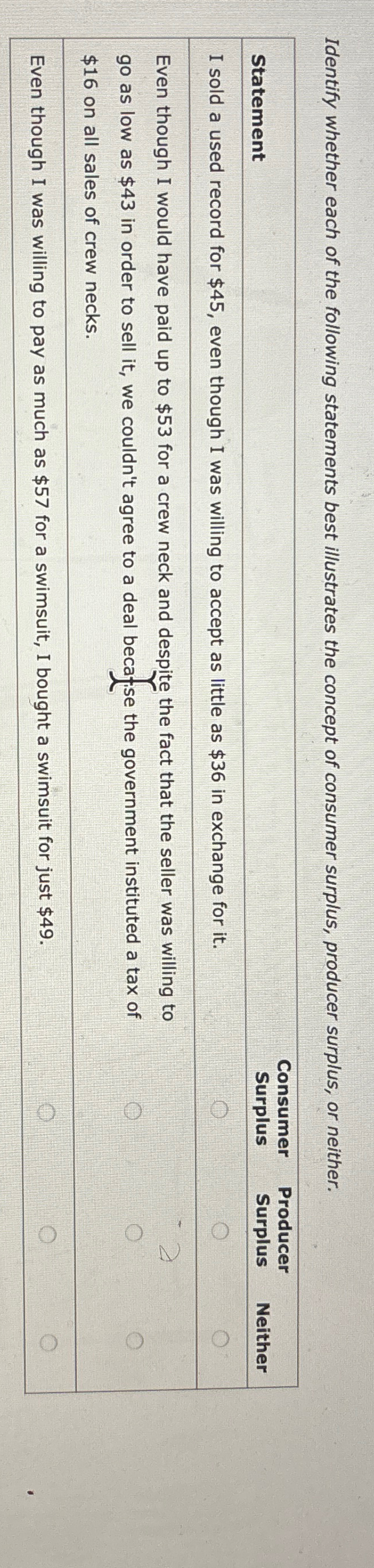 Solved Identify whether each of the following statements | Chegg.com