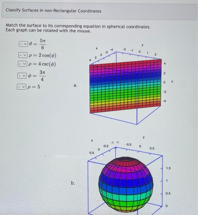 Solved Classify Surfaces in non-Rectangular Coordinates | Chegg.com