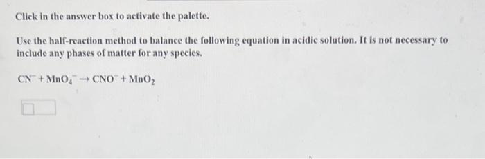 Solved Click in the answer box to activate the palette. Use | Chegg.com