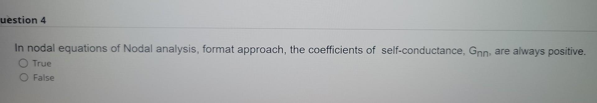 Solved In nodal equations of Nodal analysis, format | Chegg.com