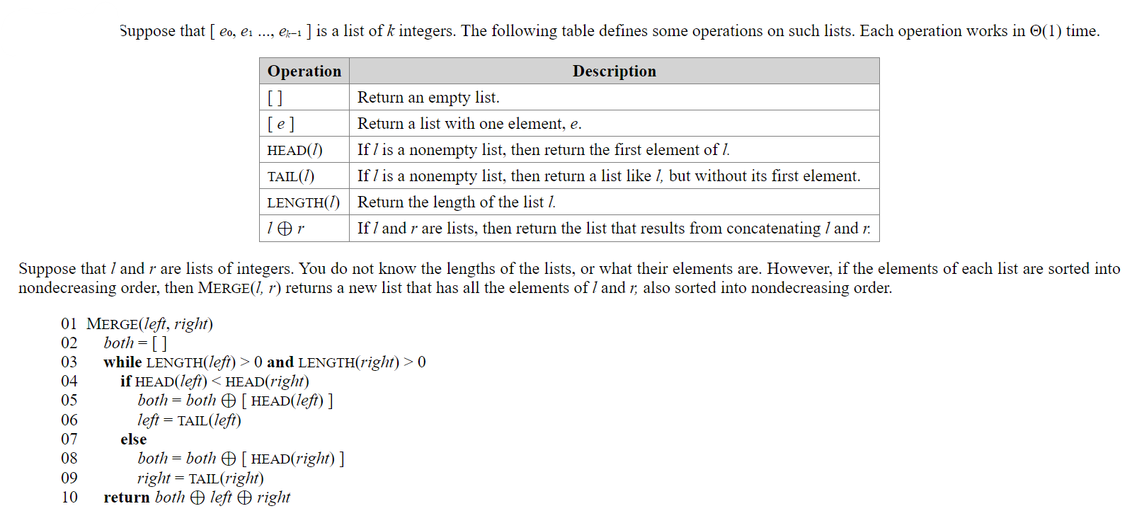 Solved What is the worst-case run time of MERGE(l, ﻿r)? ﻿Do | Chegg.com