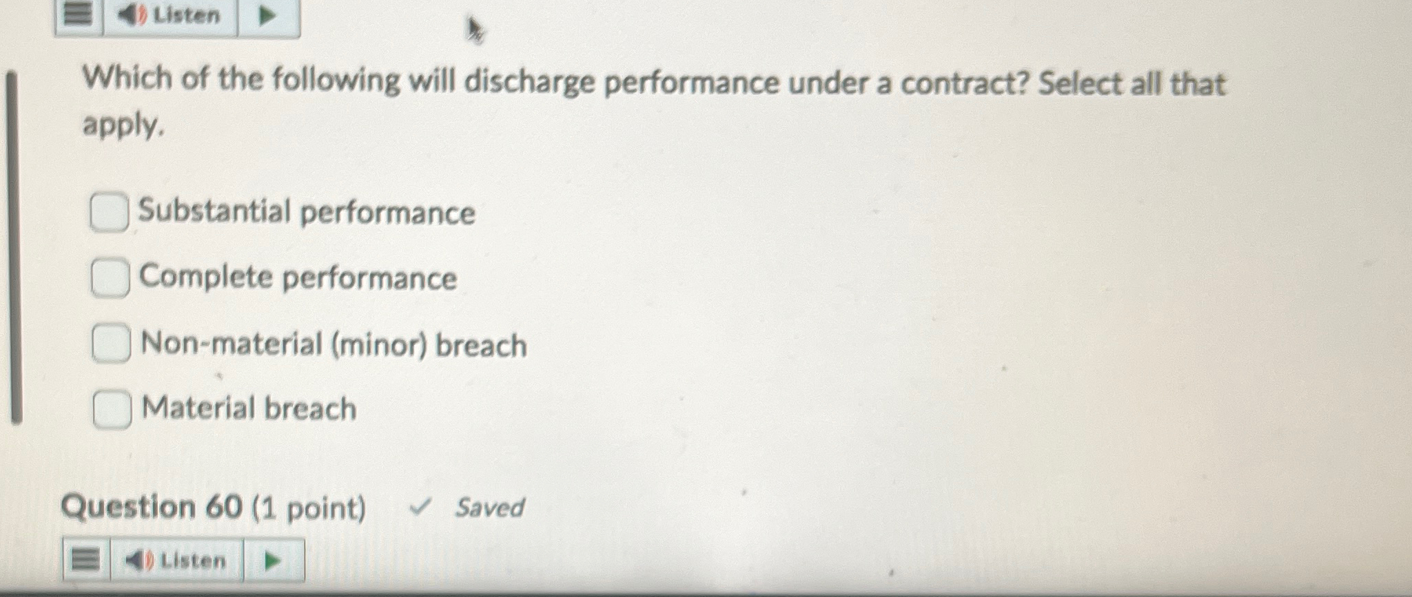 Solved ListenWhich of the following will discharge | Chegg.com