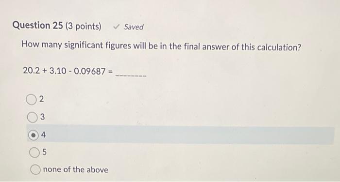 Solved How many significant figures will be in the final | Chegg.com