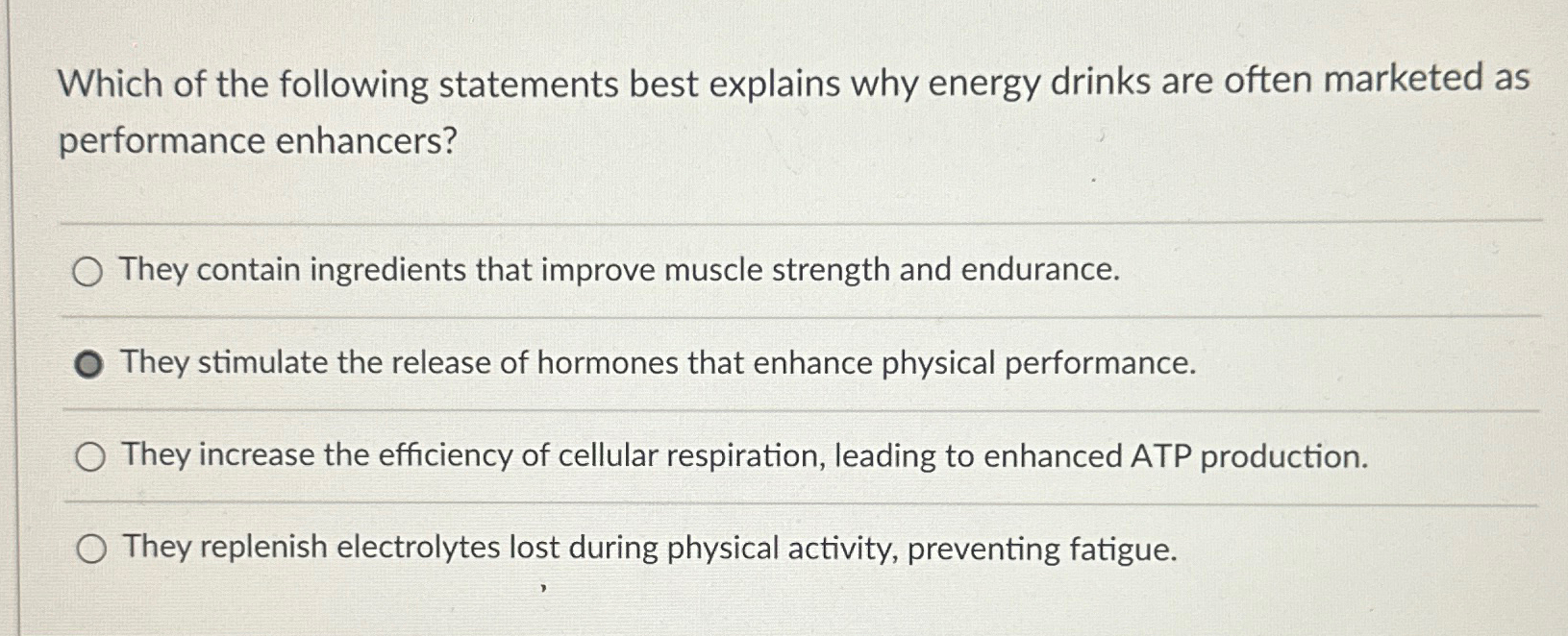 Solved Which of the following statements best explains why | Chegg.com