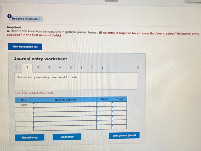Solved Required information Problem 5-20A Allocating product | Chegg.com