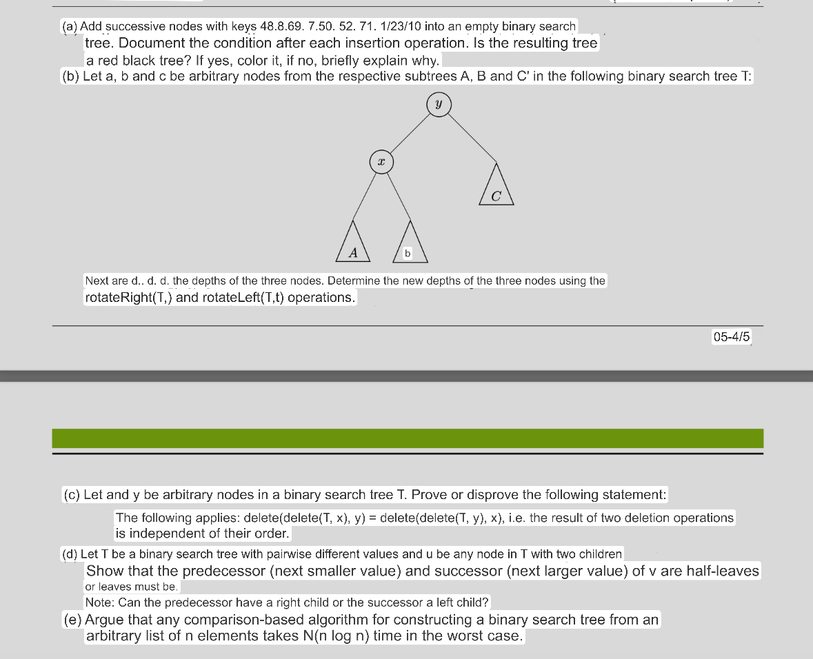 Solved (a) ﻿Fügen Sie nacheinander folgende Knoten mit den | Chegg.com
