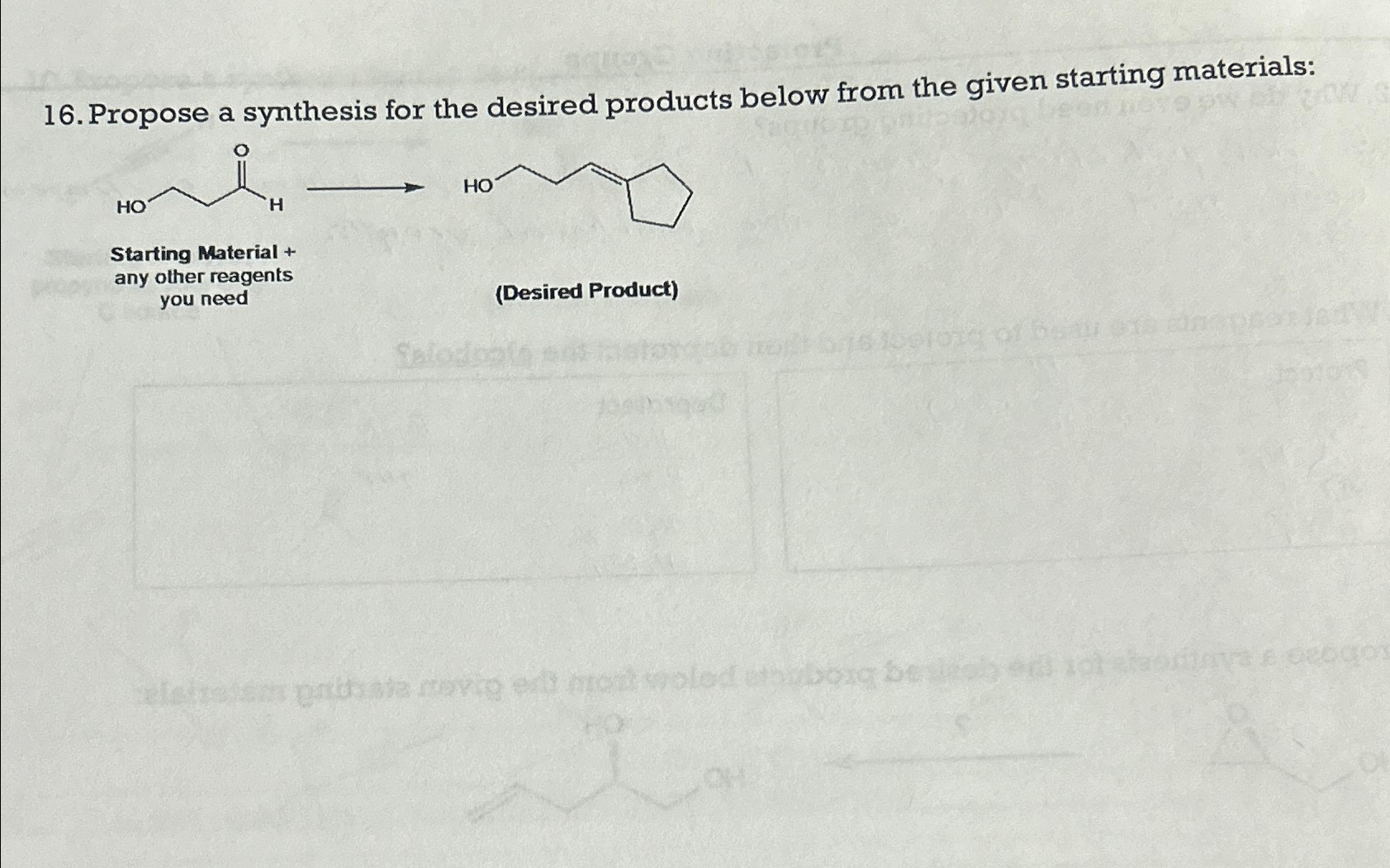 Solved Propose a synthesis for the desired products below | Chegg.com