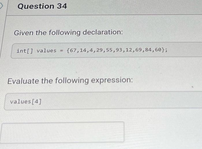 Solved Question 31 What is the output of this Java program? | Chegg.com