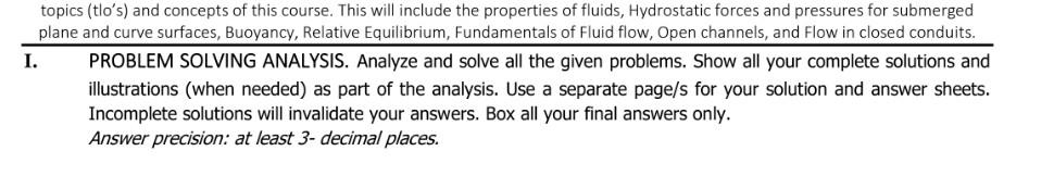 Solved I. PROBLEM SOLVING ANALYSIS. Analyze and solve all | Chegg.com