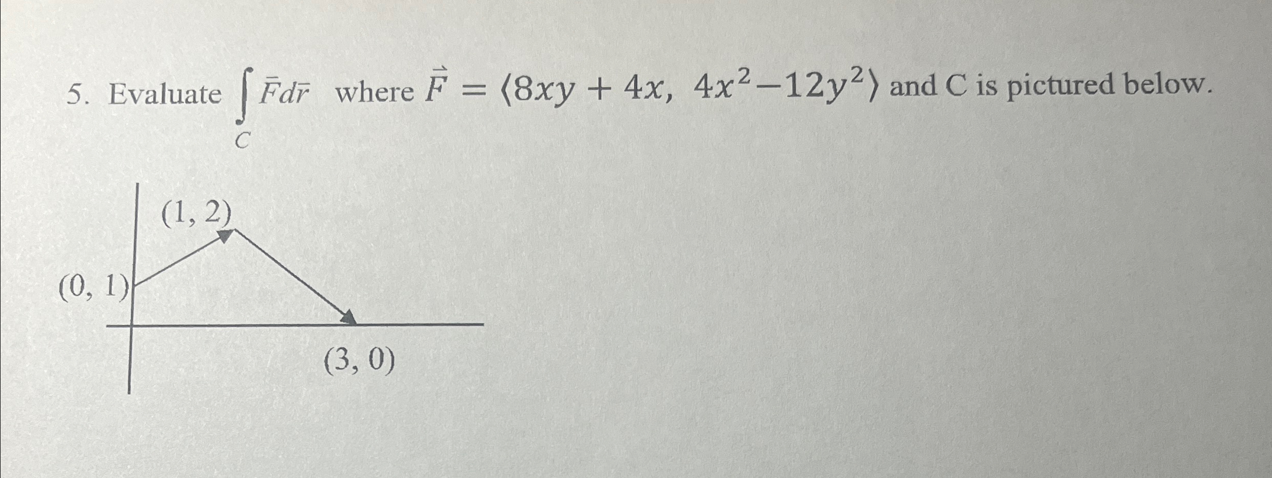Solved Evaluate ∫C﻿vec(F)dbar (r) ﻿where | Chegg.com