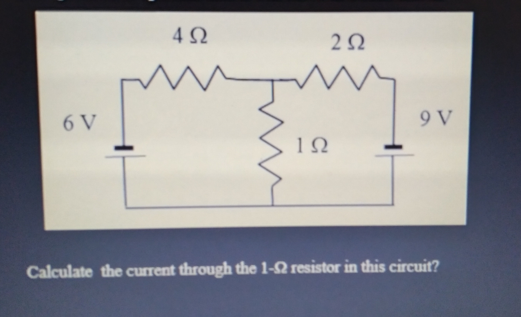 Solved Calculate the current through the 1-Ω ﻿resistor in | Chegg.com