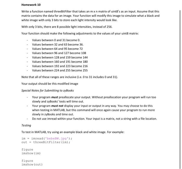 Solved Homework 10 Write A Function Named Threebitfilter 2928