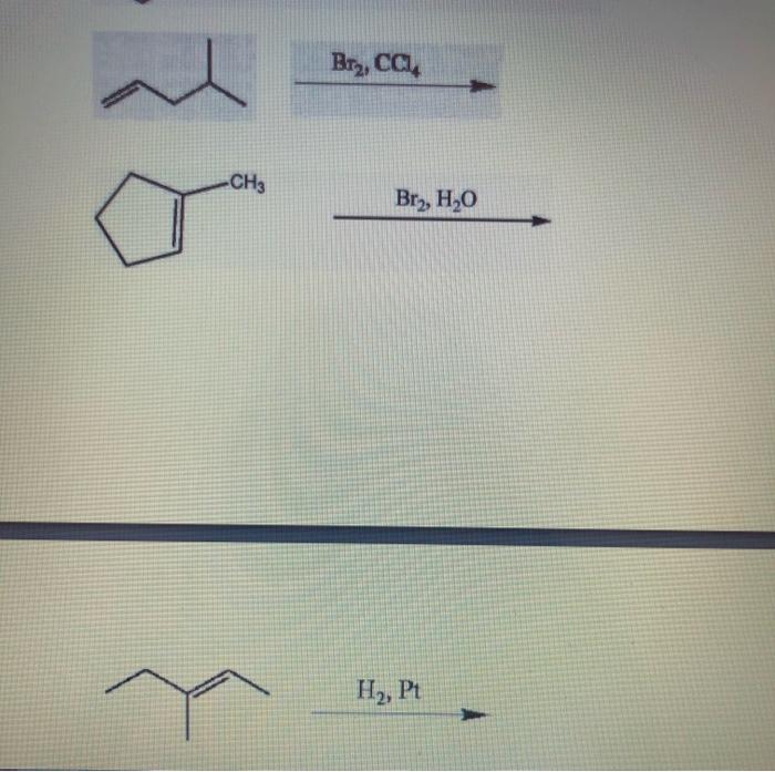 Solved Bry, CC, -CH3 Br,H,O H2, P1 PhCO3H х CCL НСІ CH3OH | Chegg.com