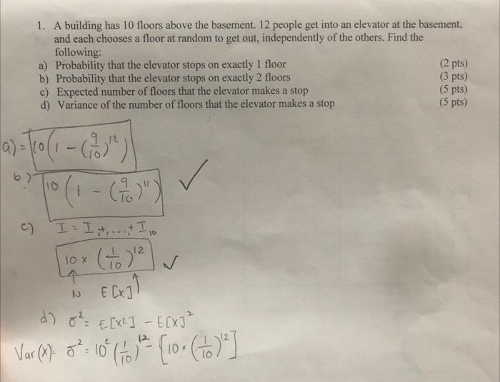 Solved 1. A building has 10 floors above the basement. 12 | Chegg.com