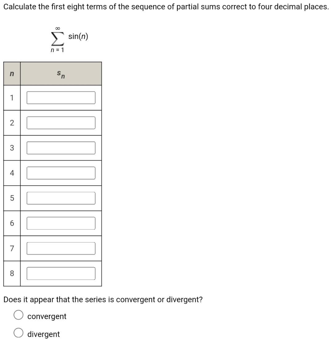 Solved Calculate the first eight terms of the sequence of | Chegg.com