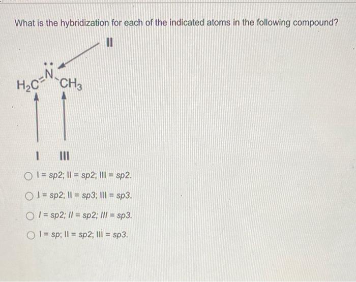Solved What is the hybridization for each of the indicated | Chegg.com