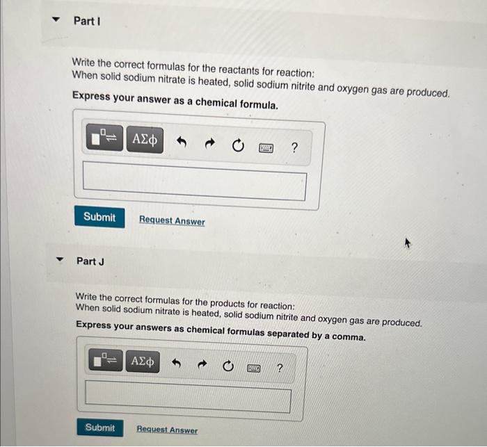 Solved Write the correct formulas for the reactants for | Chegg.com