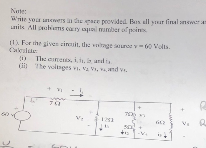 Solved Note: Write your answers in the space provided. Box | Chegg.com