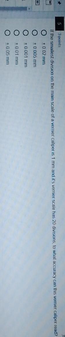 Solved 3 points If the smallest division on the main scale | Chegg.com
