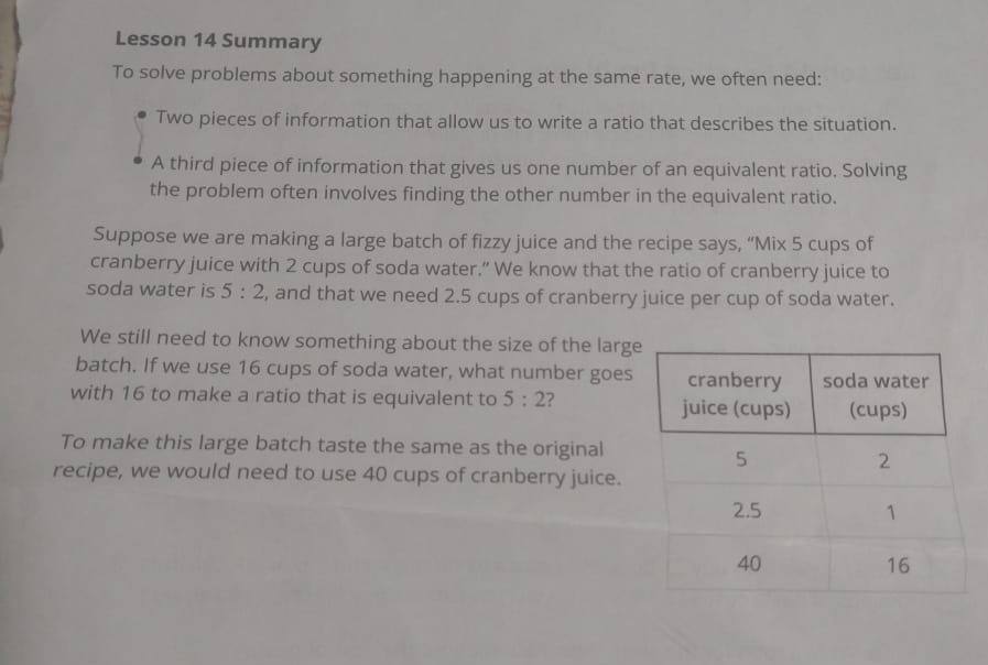 Solved Lesson 14 ﻿SummaryTo solve problems about something | Chegg.com