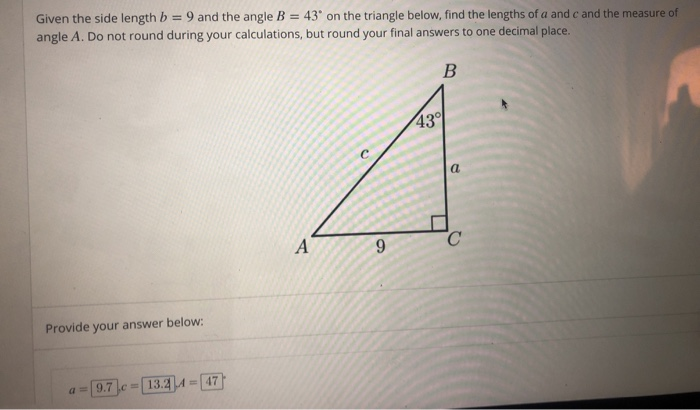 Solved Given the triangle below, find the angle e. 10 Give | Chegg.com