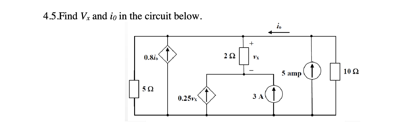 Solved Electric Circuits. please solve it ASAP; Find Vx ﻿and | Chegg.com