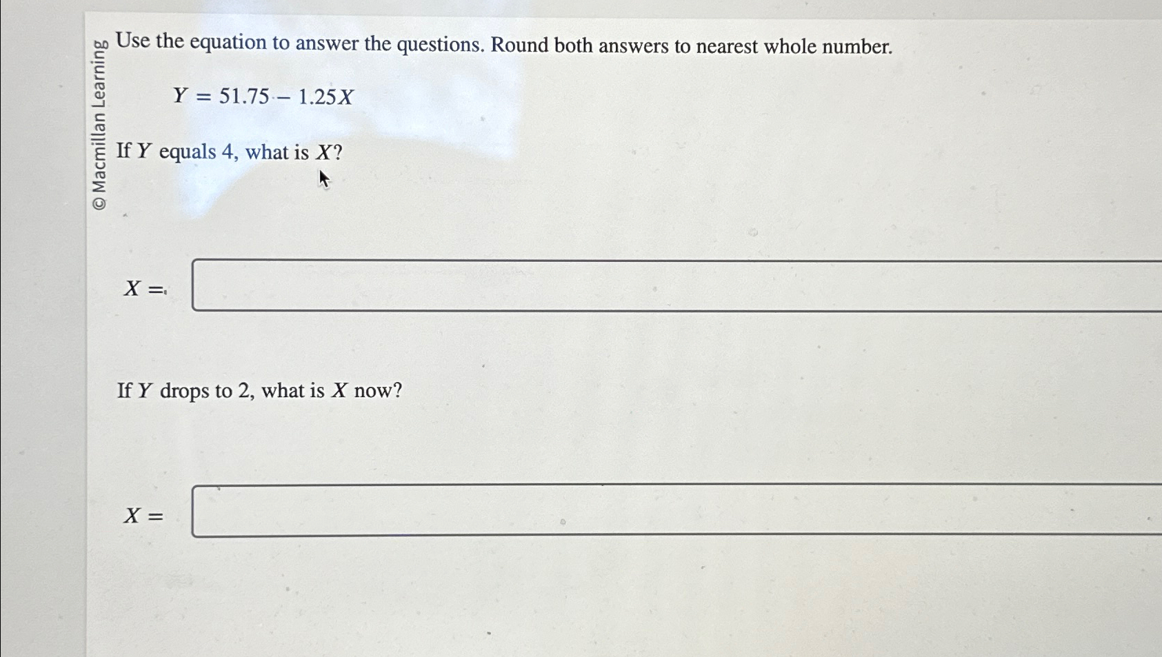 Solved Use the equation to answer the questions. Round both | Chegg.com