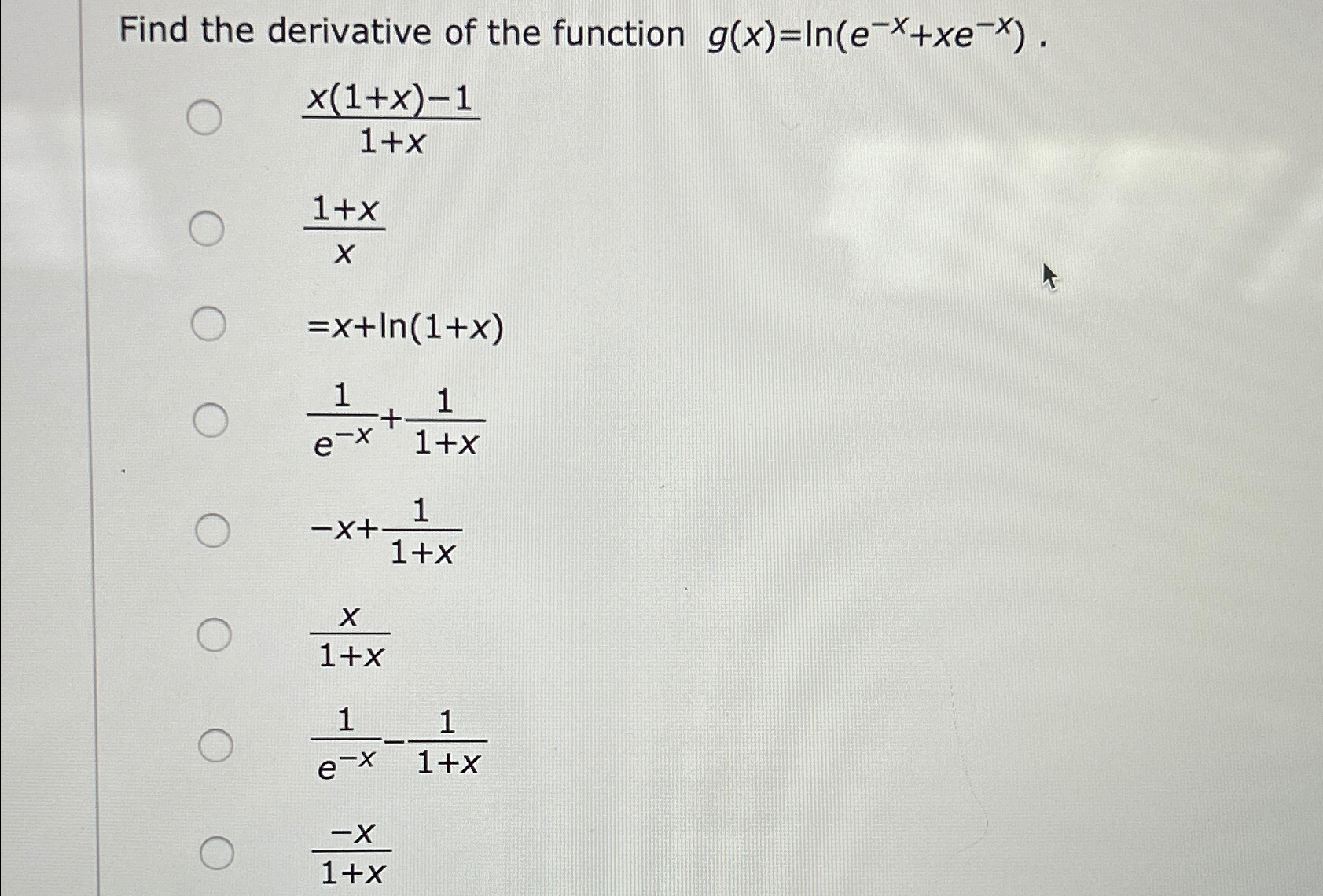 Solved Find the derivative of the function | Chegg.com
