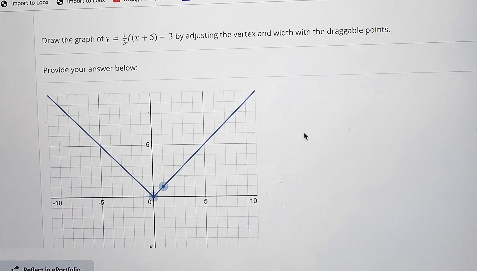 Solved Import to LooxImportioLOOXDraw the graph of | Chegg.com
