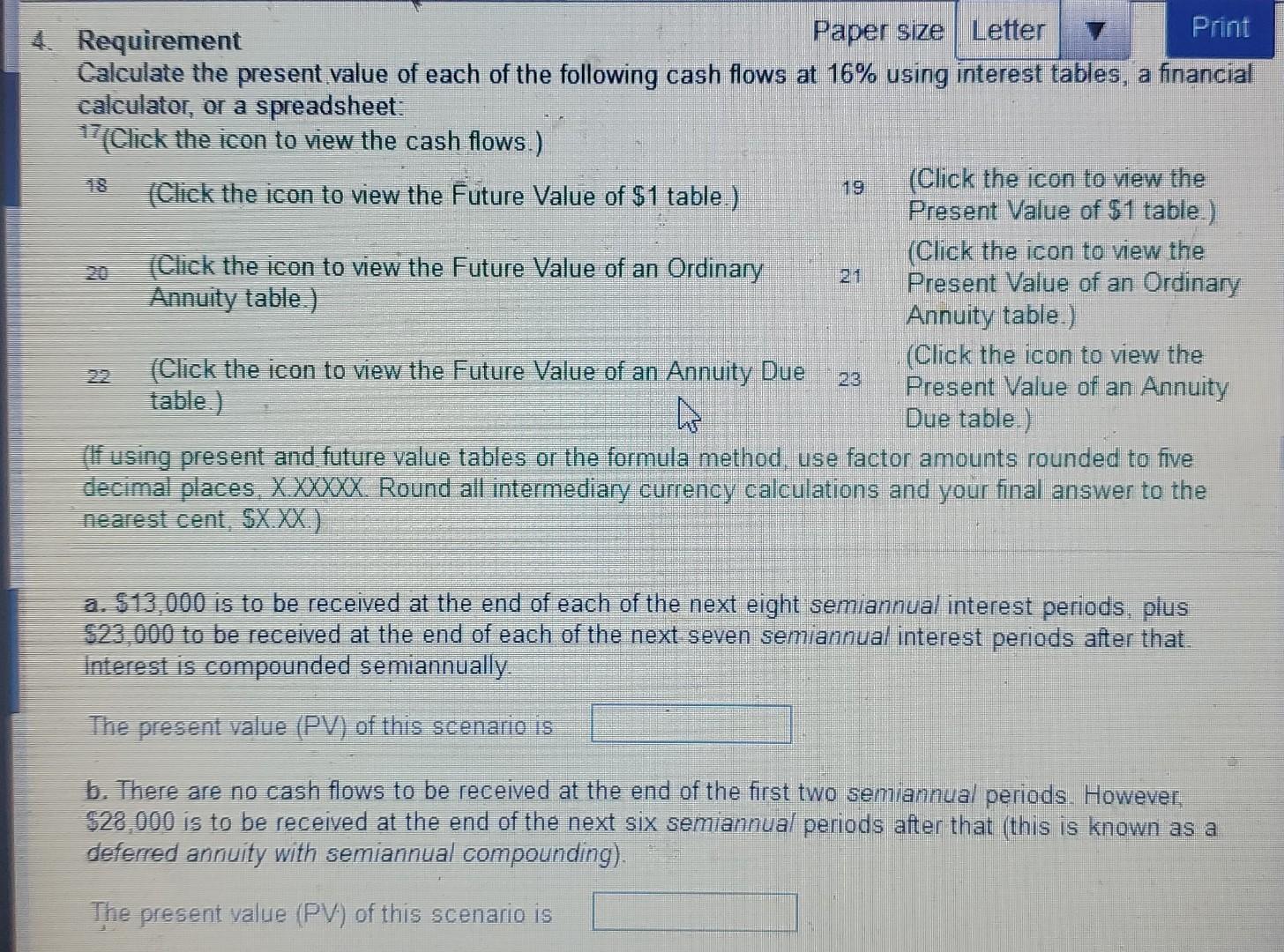 Solved (If using present and future value tables or the | Chegg.com