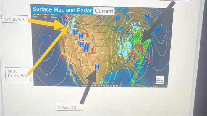 Solved 4d) On the Classic Weather Map on the attached | Chegg.com