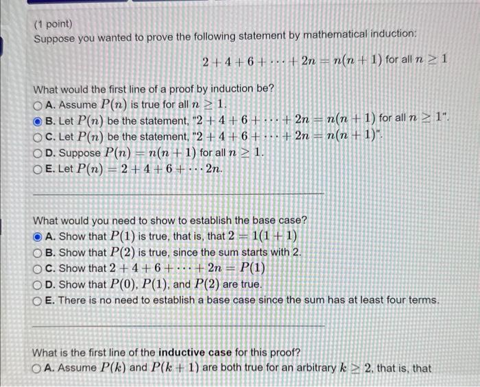 Solved (1 point) Suppose you wanted to prove the following | Chegg.com