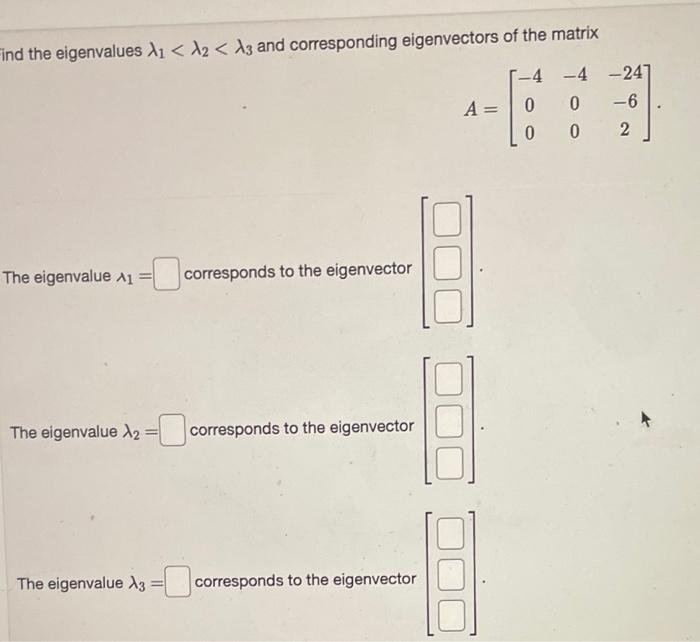 Solved Find the eigenvalues and eigenvectors of the matrix | Chegg.com