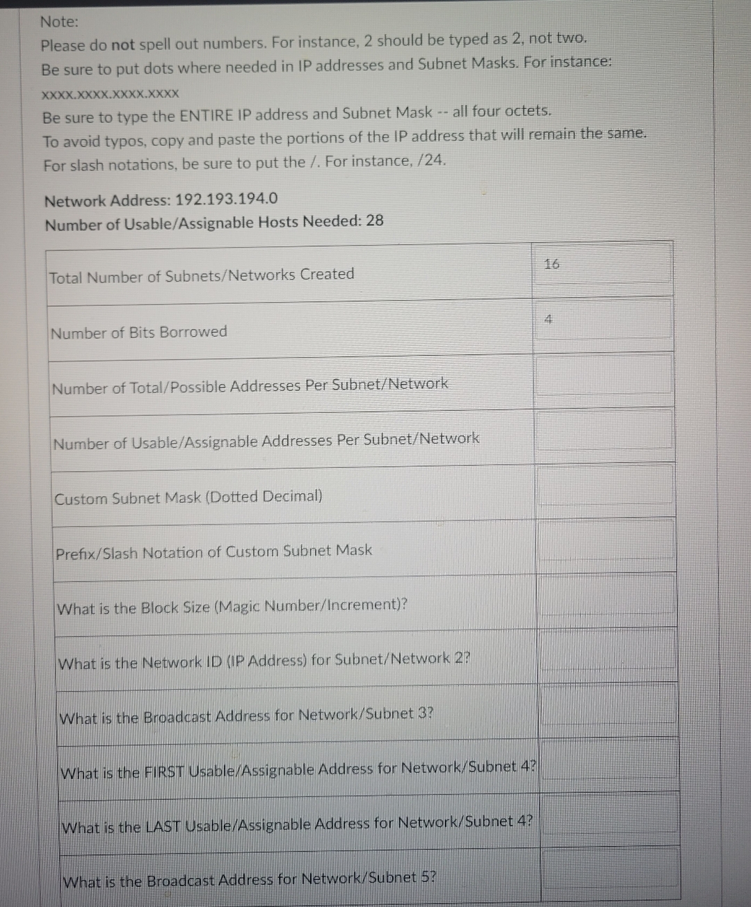 Solved Note:Please do not spell out numbers. For instance, 2 | Chegg.com