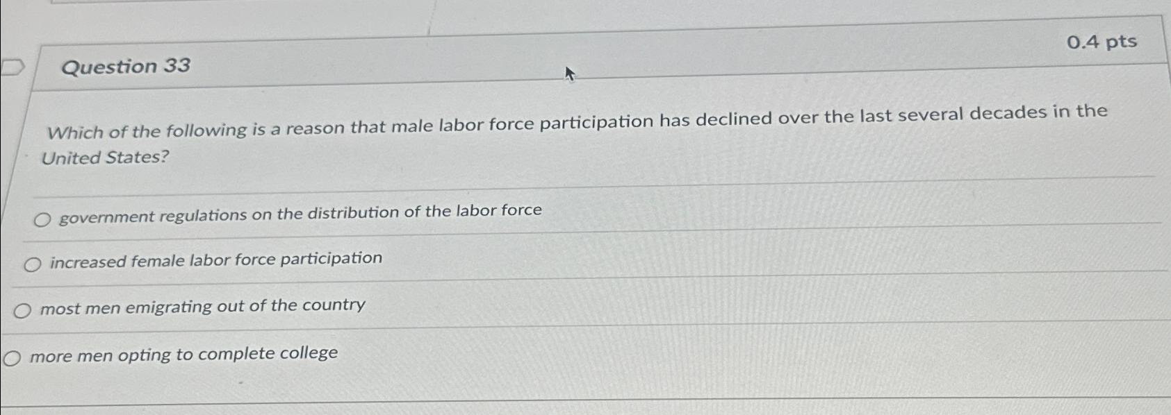 Solved Question 330.4 ﻿ptsWhich of the following is a reason | Chegg.com