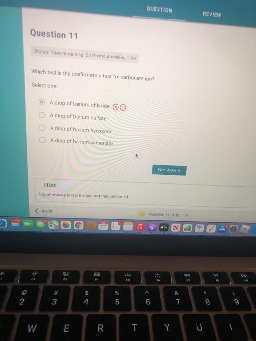 Solved Question 6 Status: Tries remaining: 21 Points | Chegg.com
