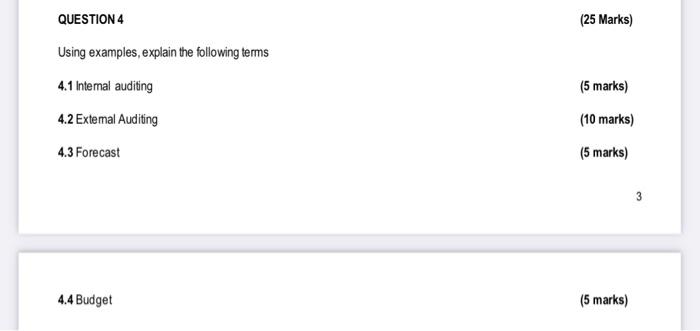 Solved QUESTION 4 Using examples, explain the following | Chegg.com
