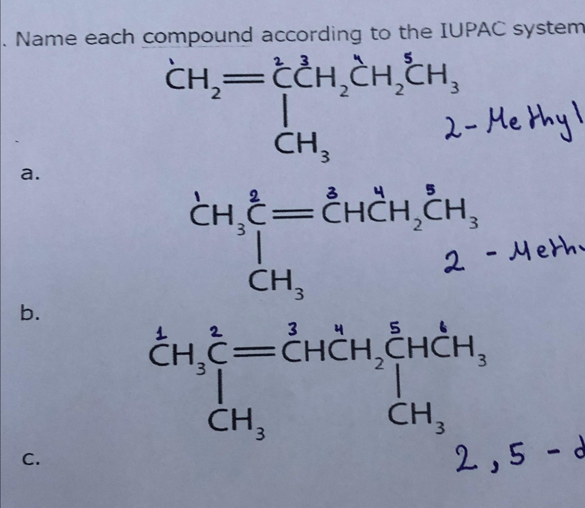 Solved Name each compound according to the IUPAC | Chegg.com