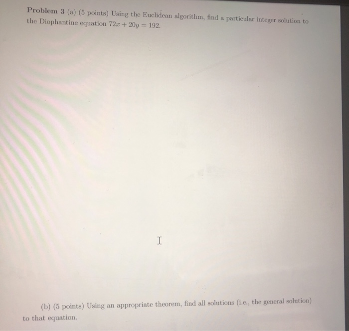 Solved Problem 3 (a) (5 points) Using the Euclidean | Chegg.com