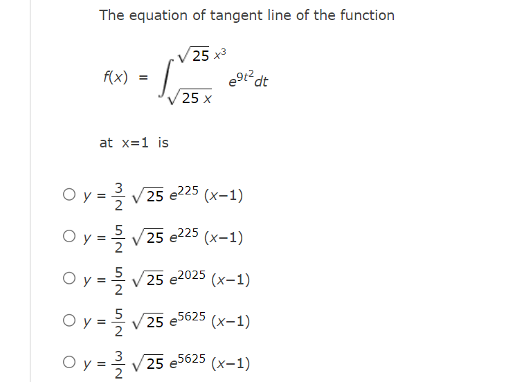 Solved The equation of tangent line of the | Chegg.com