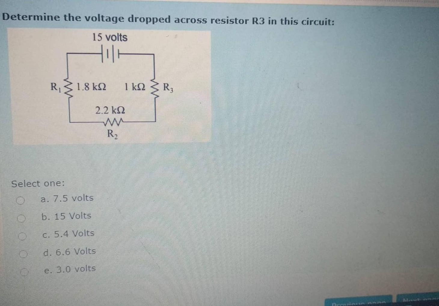 Solved Determine the voltage dropped across resistor R3 in | Chegg.com