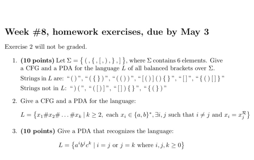 Week #8, ﻿homework exercises, due by May 3Exercise 2 | Chegg.com