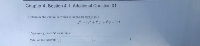 Solved Chapter 4, Section 4.1, Additional Question 01 | Chegg.com