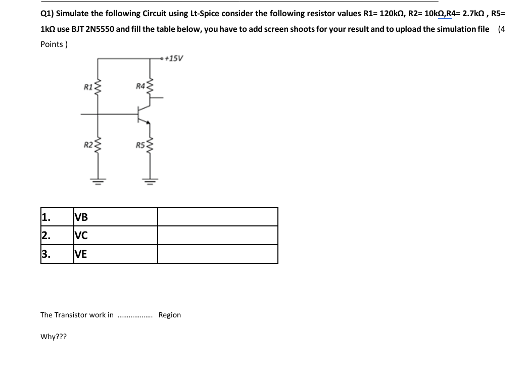 Solved Q1) Simulate the following Circuit using Lt-Spice | Chegg.com
