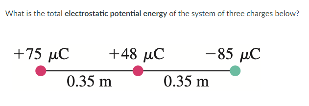Solved What is the total electrostatic potential energy of | Chegg.com