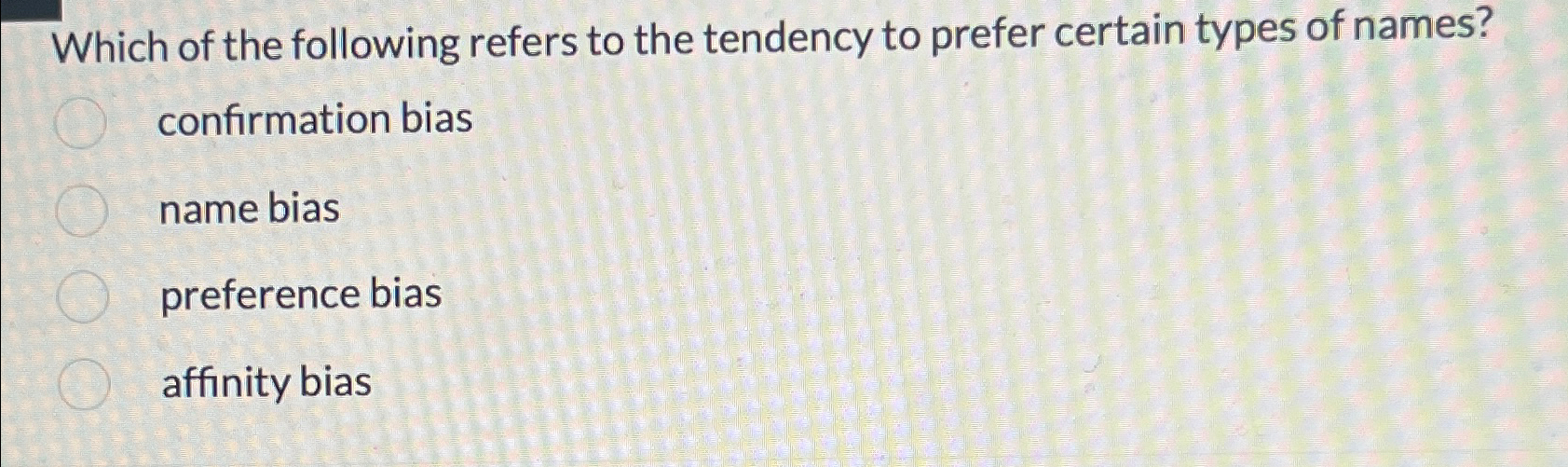 Solved Which of the following refers to the tendency to | Chegg.com