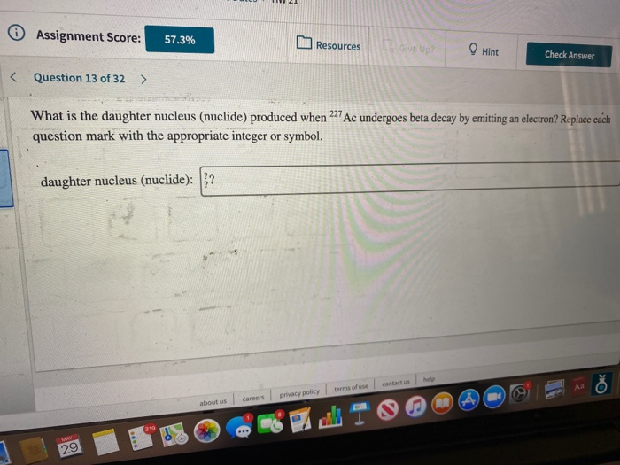 Solved Assignment Score: 57.3% Resources 1 Give Up? Hint | Chegg.com