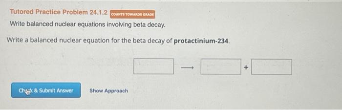 Solved Tutored Practice Problem 24.1.2 Write balanced | Chegg.com