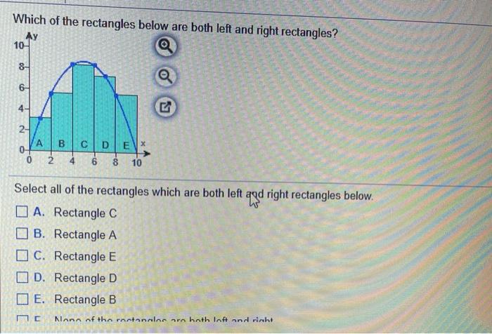 Solved which of the rectangles below are both left and right | Chegg.com