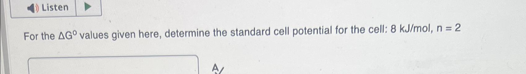 Solved For the ΔG0 ﻿values given here, determine the | Chegg.com